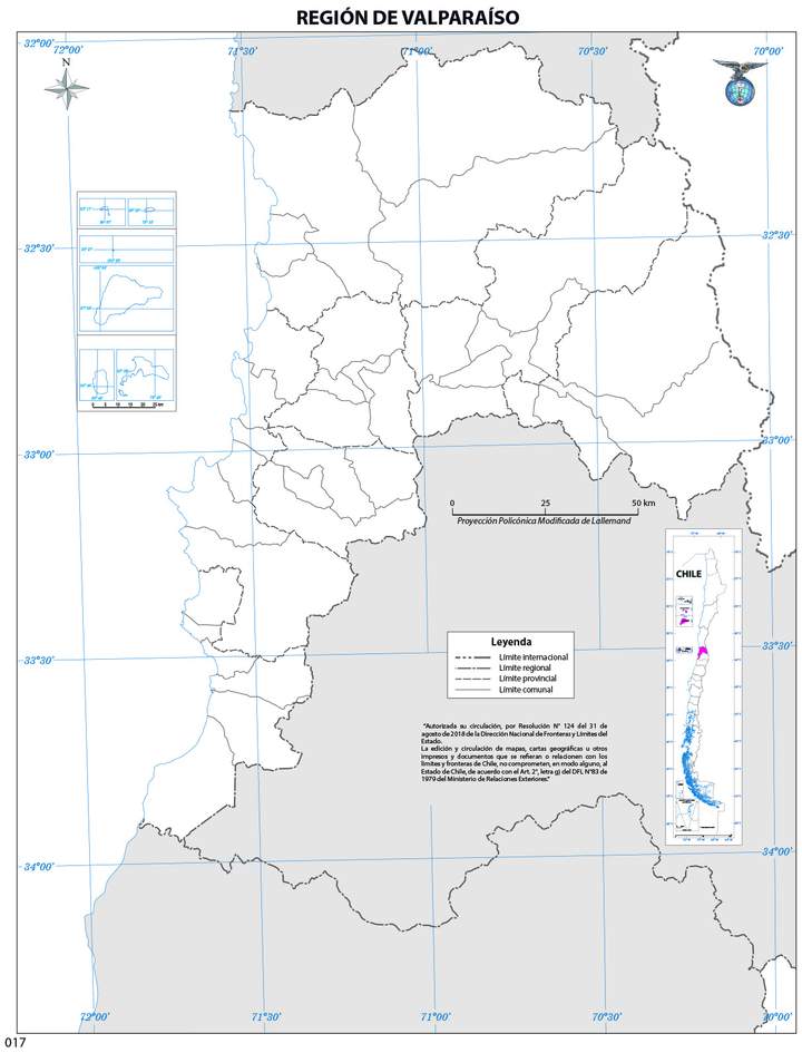 Mapa región de Valparaíso (mudo) - Aprendo en Línea - DOCENTE ...