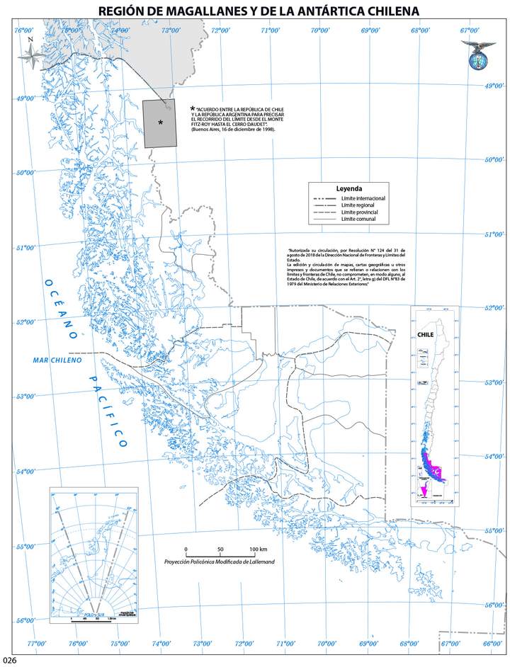Mapa región de Magallanes y de la Antártica Chilena (mudo) - Aprendo en ...