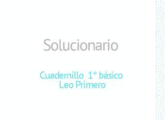 Solucionario Lenguaje y comunicación 1º básico Unidad 1 Semana 1 (clases 1 a 4) - Aprendo en ...
