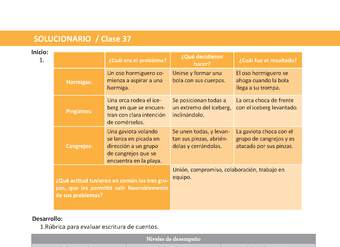 Lenguaje y comunicación 4° básico Unidad 2: Solucionario semana 10 - Aprendo en Línea - DOCENTE ...