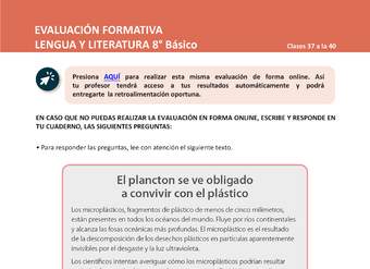 Evaluación Lenguaje y comunicación 8° básico Unidad 2 Semana 10 - Aprendo en Línea - DOCENTE ...