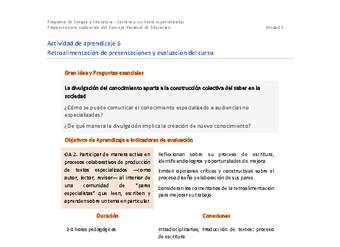 Actividad de aprendizaje 5: Retroalimentación de presentaciones y ...