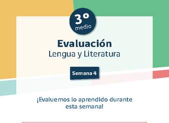 Evaluación 3° medio Lenguaje Unidad 1 Semana 4 - Aprendo en Línea ...