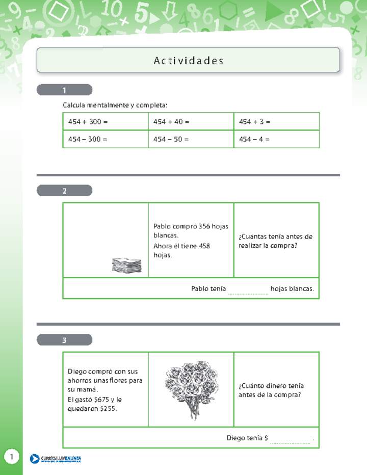 Resolución de problemas que involucra adición y sustracción de números ...
